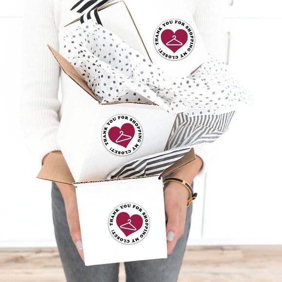 majesticfeline | Office | 96 Posh Packaging Sticker Labels 2 Round ...